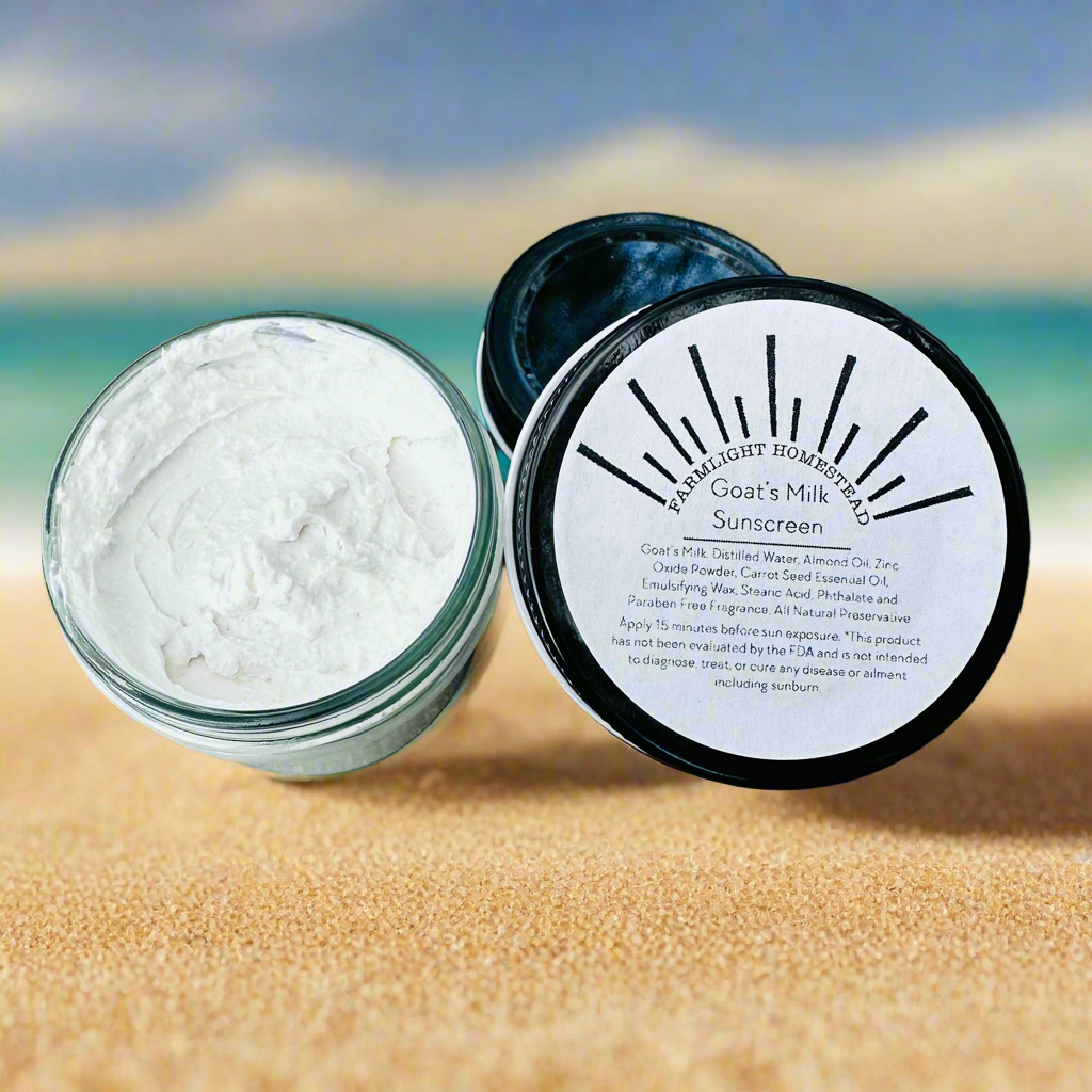 Goat’s Milk Sunscreen SPF 15 – Farmlight Homestead, LLC